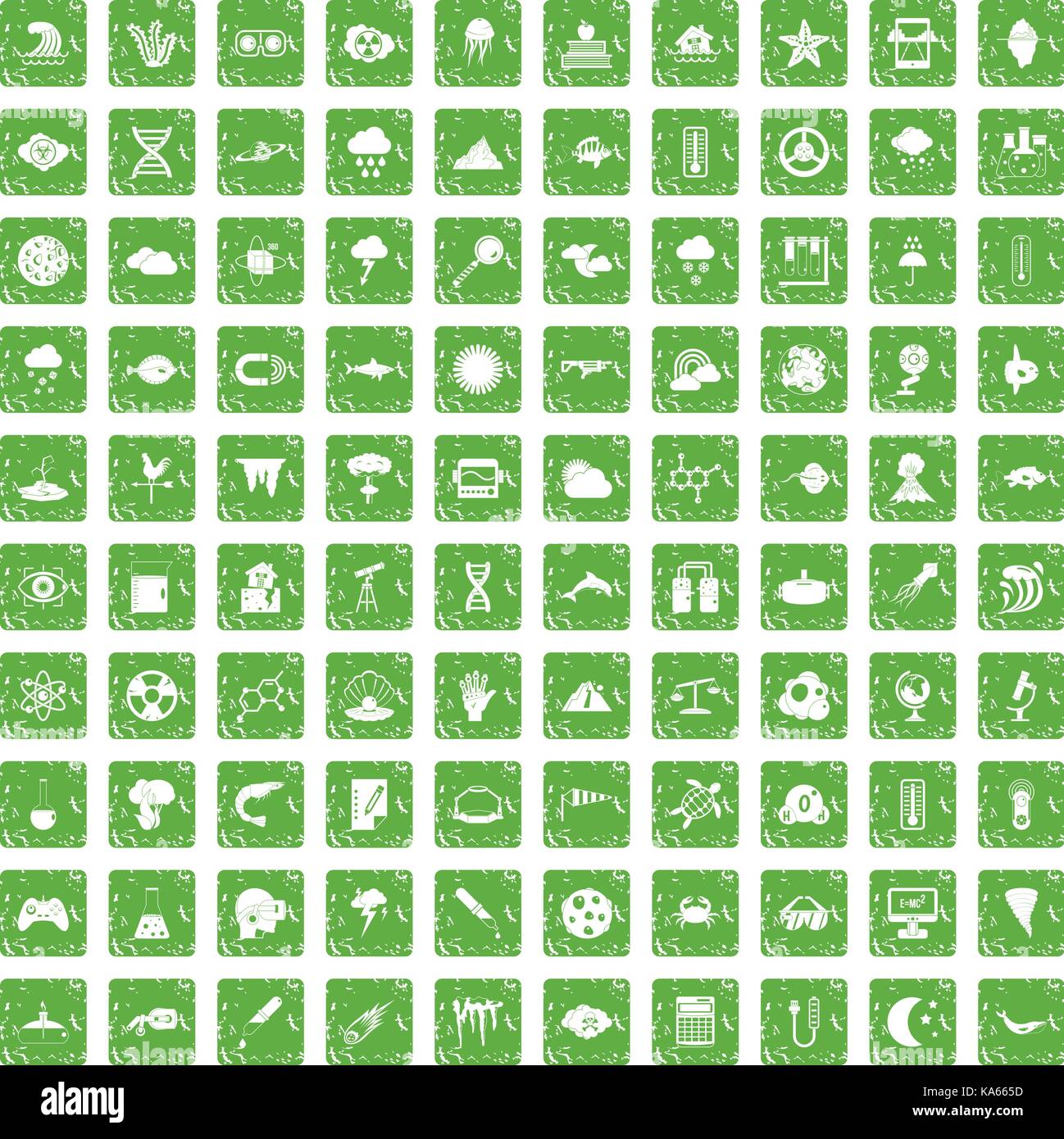 100 research icons set grunge green Stock Vector Image & Art - Alamy