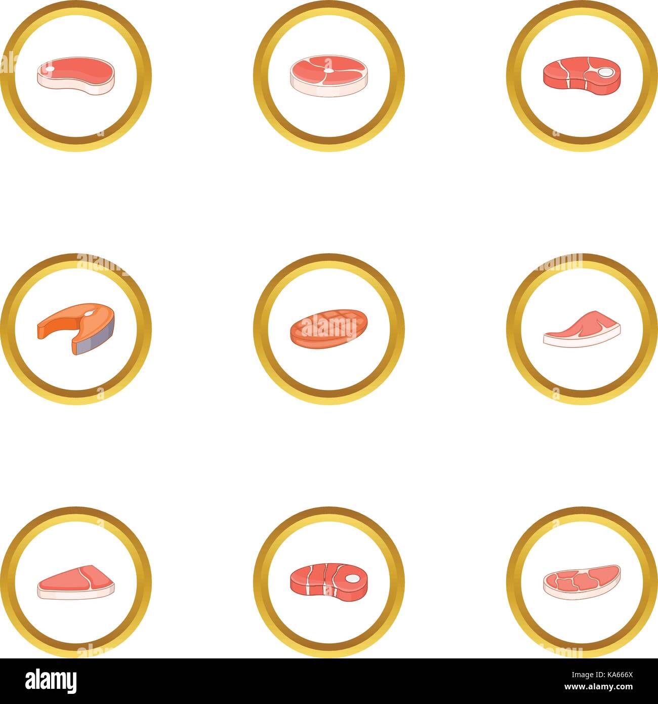 Piece of stake Stock Vector Images - Alamy