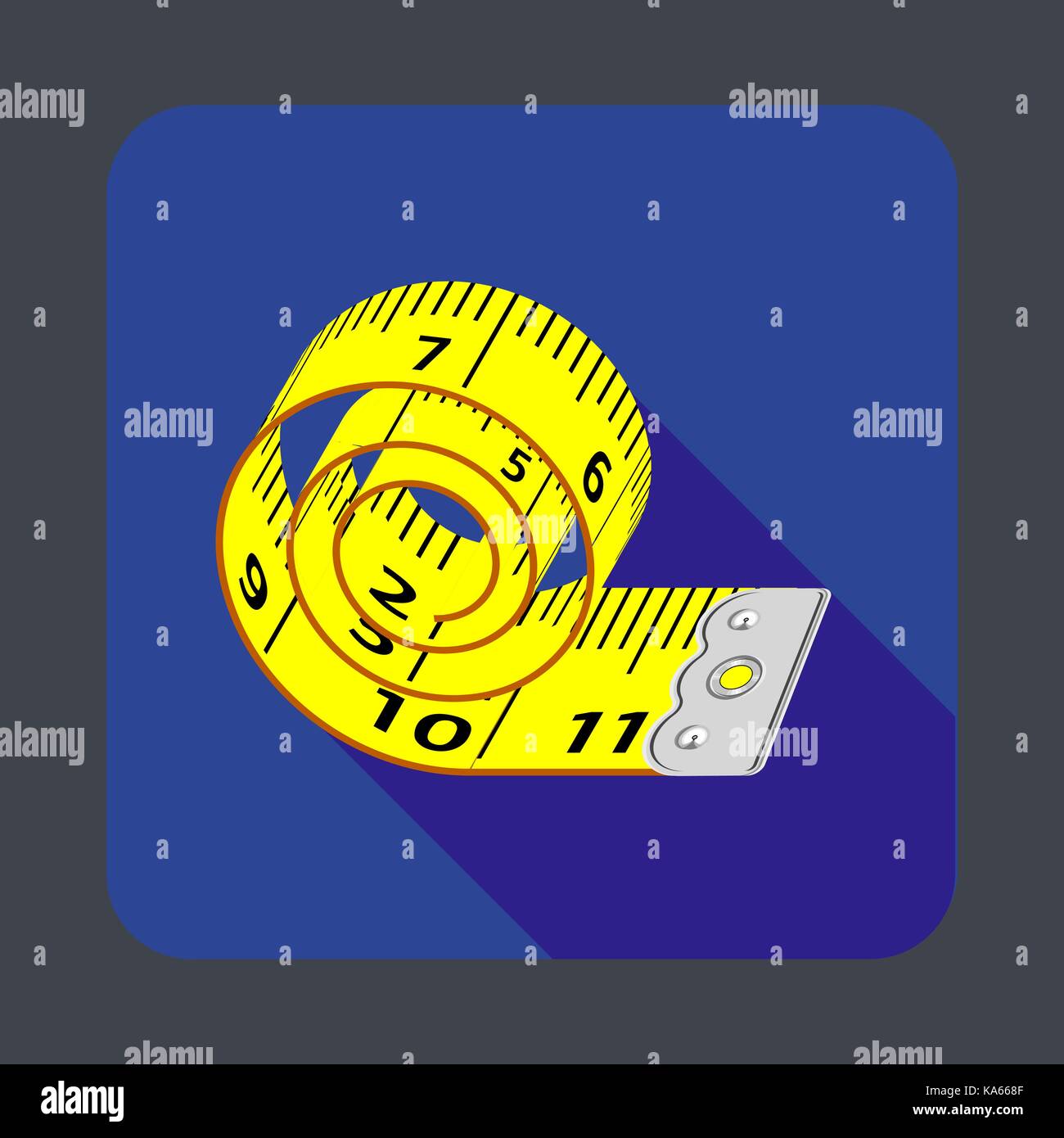 Measuring tape concept background, cartoon style Stock Vector Image ...