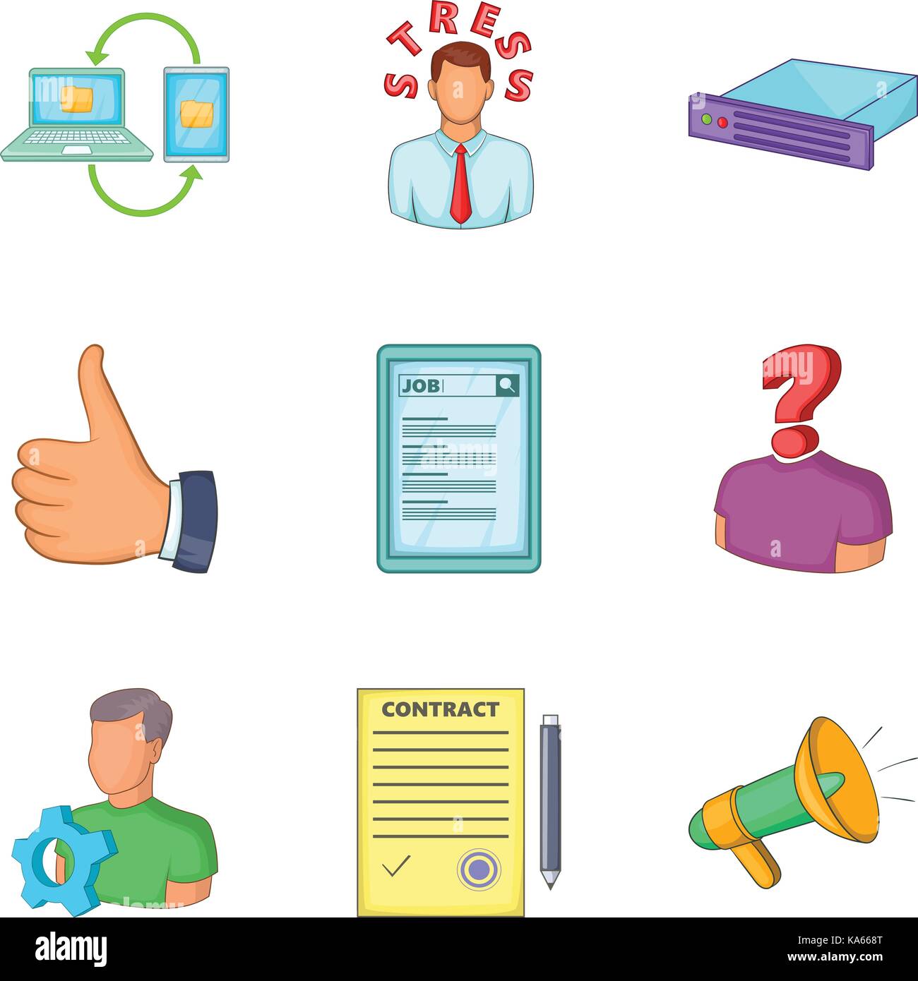 Colloquium icons set, cartoon style Stock Vector Image & Art - Alamy