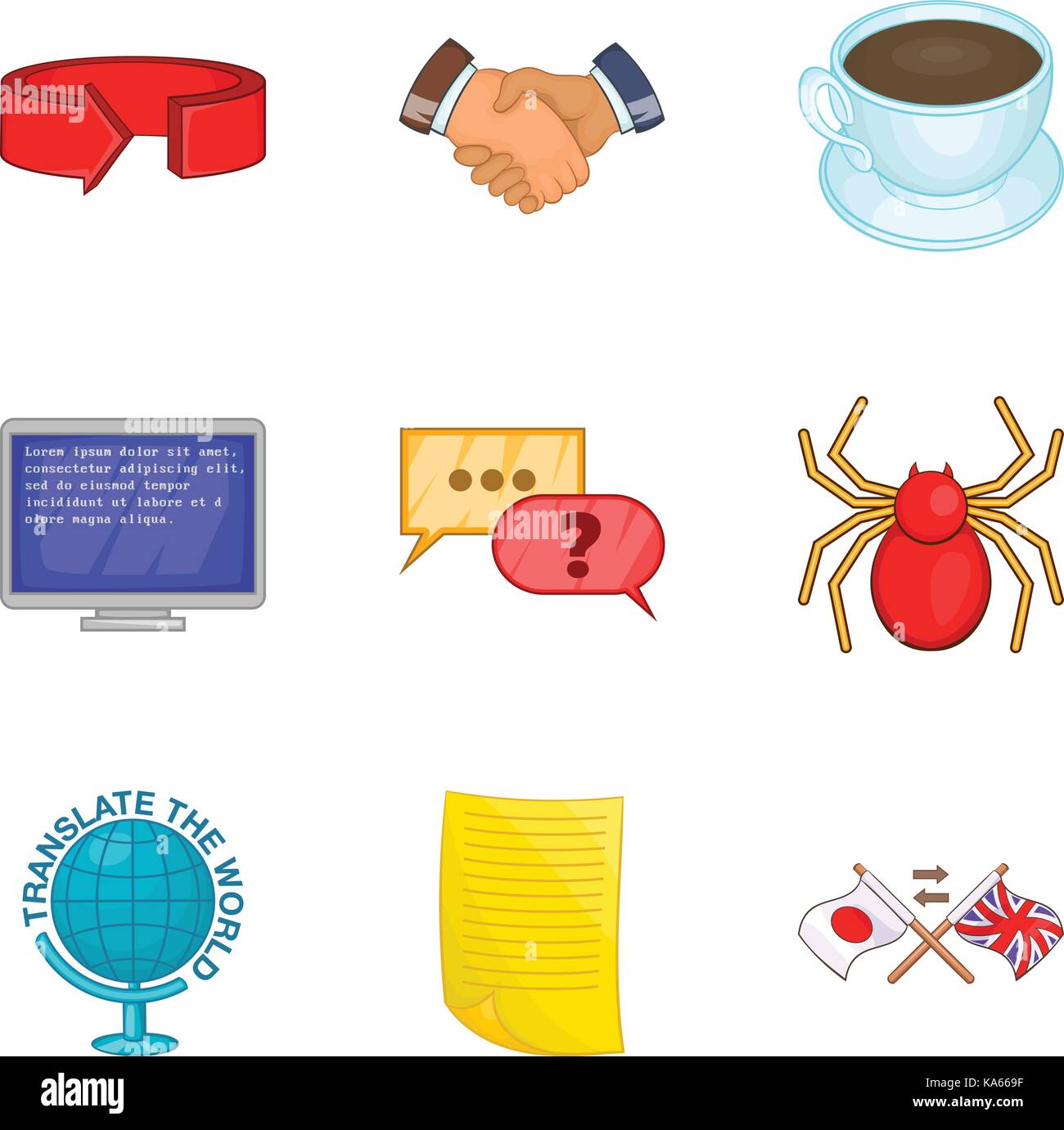 Trust fund icons set, cartoon style Stock Vector Image & Art - Alamy