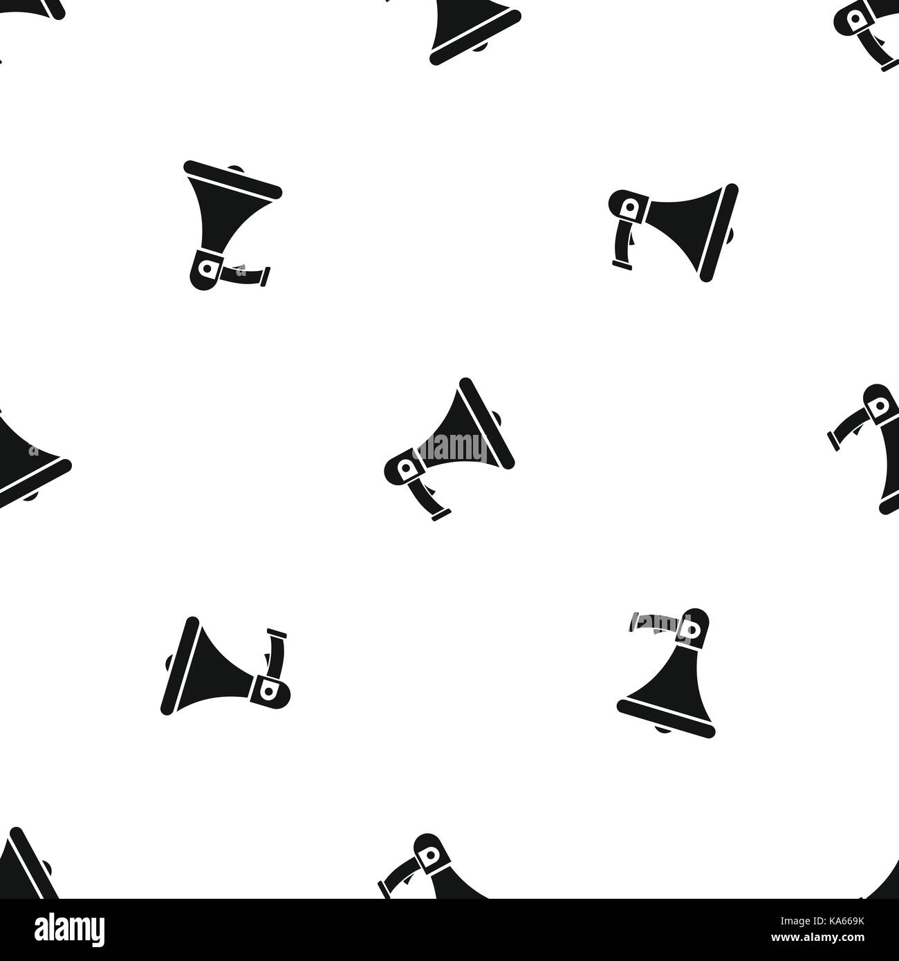 Megaphone Pattern Seamless Black Stock Vector Image And Art Alamy