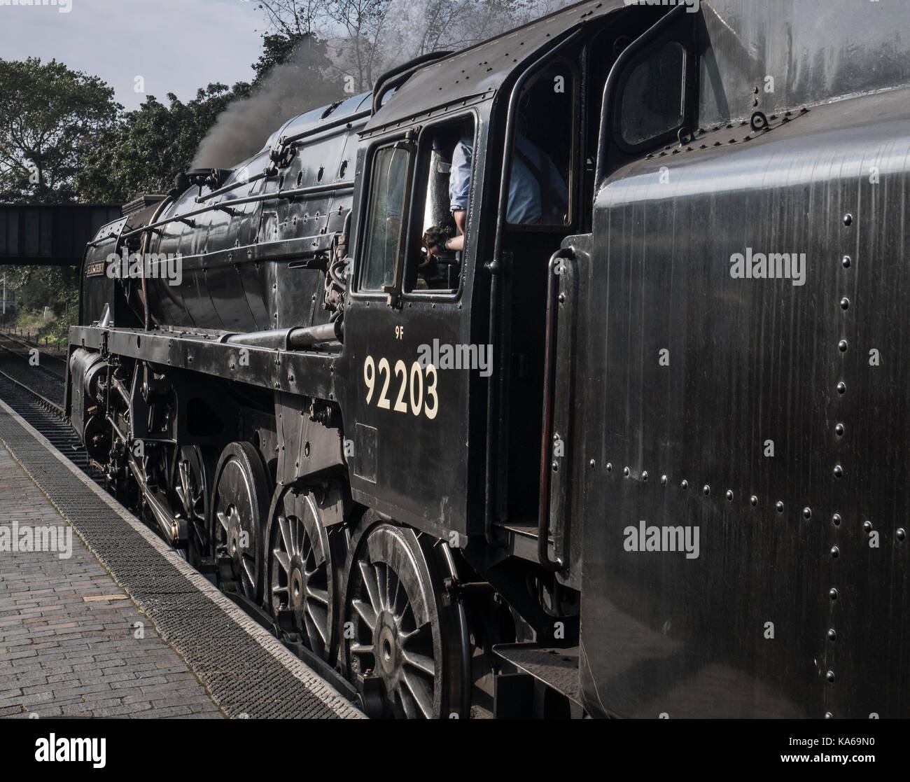 Steam train 92203 black prince hi-res stock photography and images - Alamy