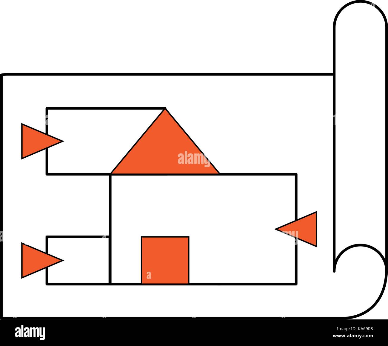 Architecture plans house Stock Vector Images - Alamy