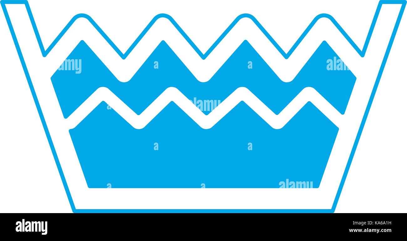 silhouette pail with water level to clean clothes Stock Vector Image ...