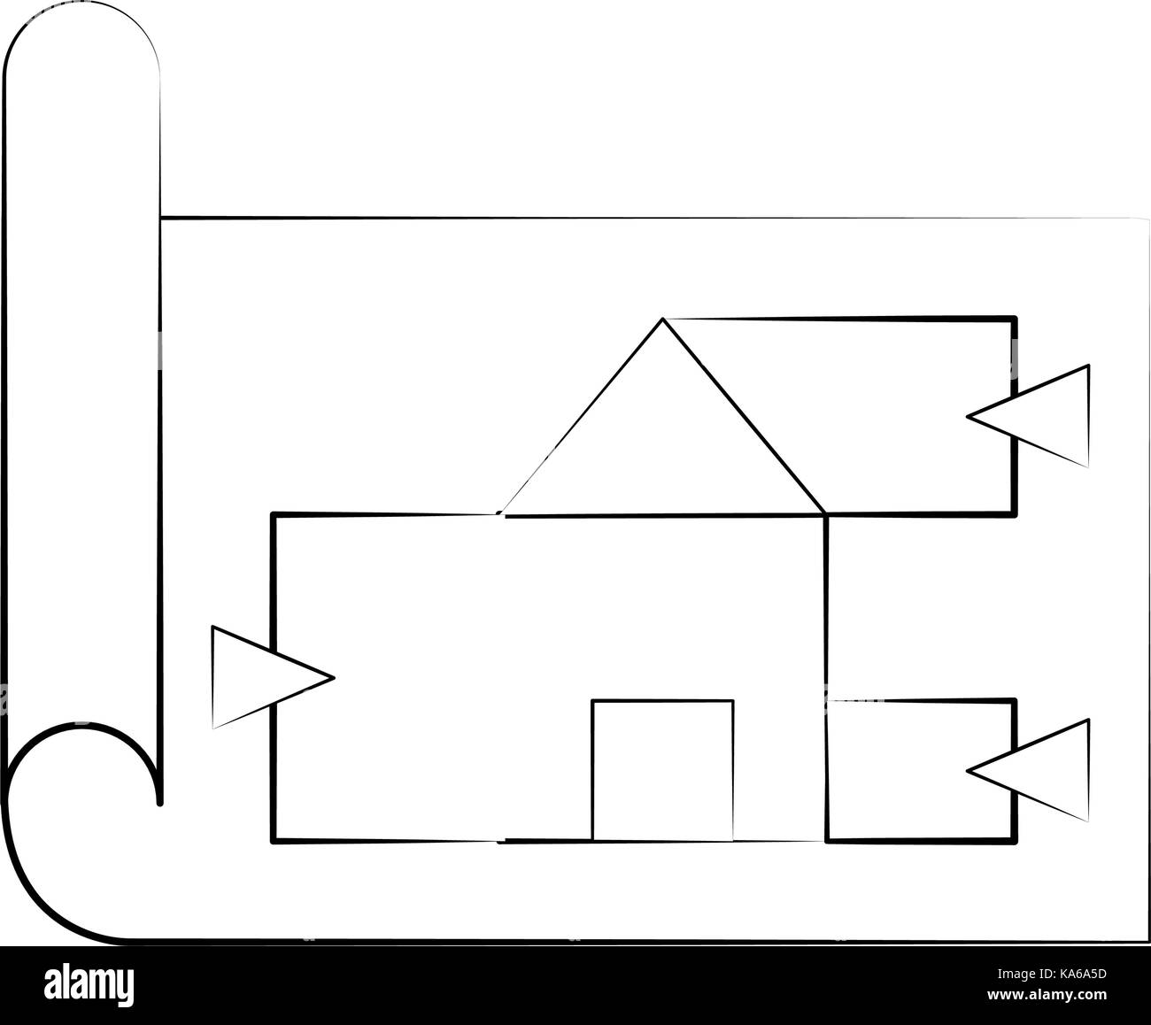 Architecture plans house Stock Vector Images - Alamy