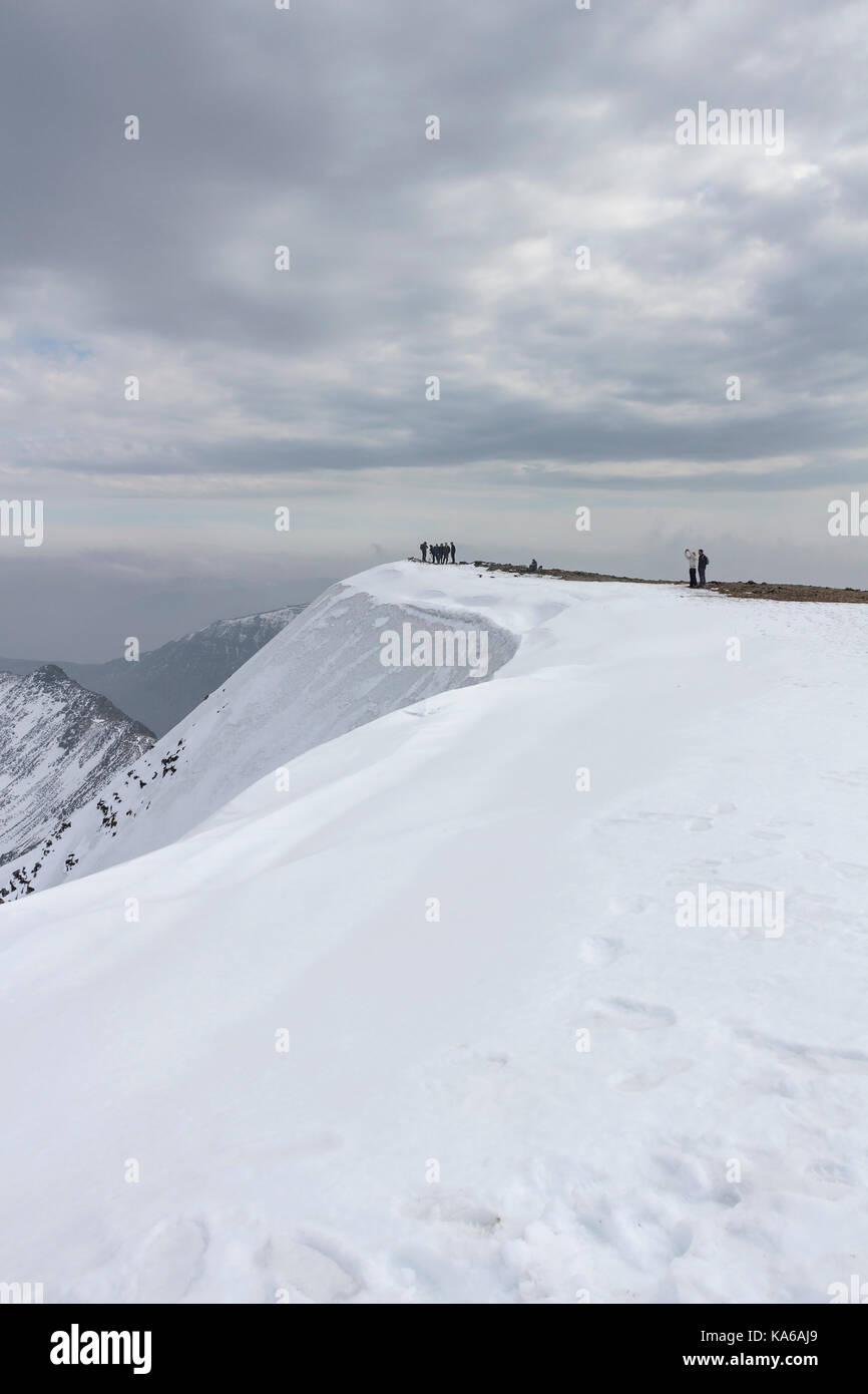 The Summit of Helvellyn in Late Winter, Lake District, Cumbria, UK ...