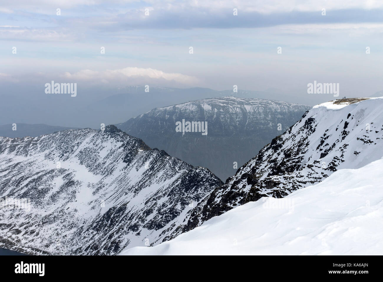 Helvellyn striding edge hiker hi-res stock photography and images - Alamy