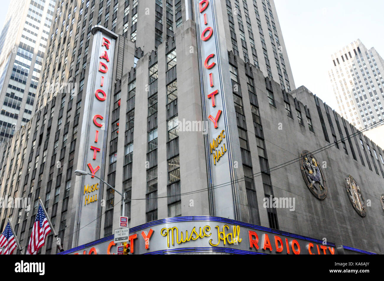 The iconic Radio City Music Hall, part of the Rockefeller Center in ...