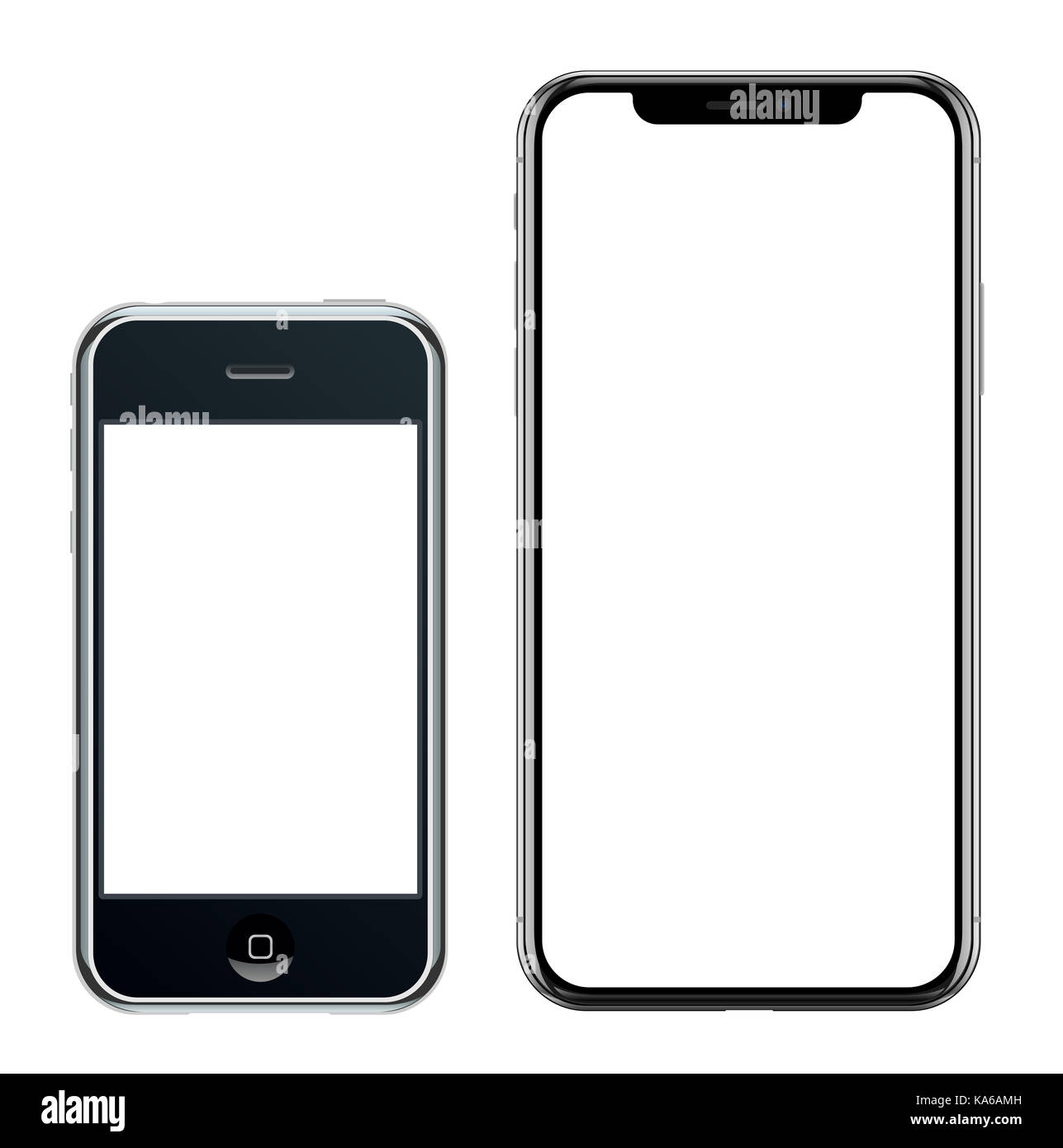 Brand realistic mobile phone black smartphone in Apple iPhone X Stock ...