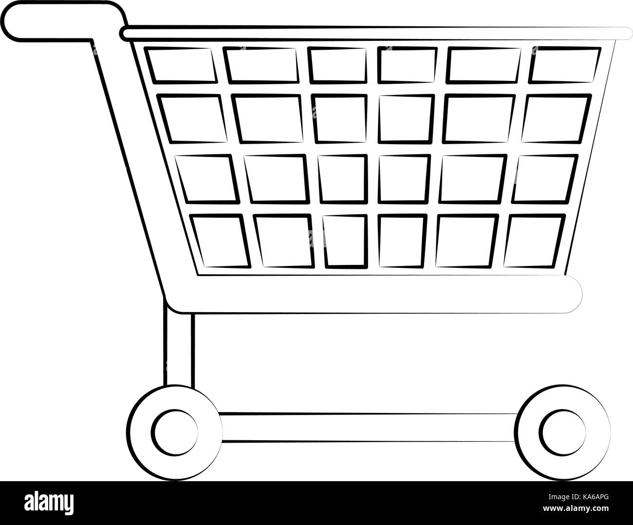supermarket shopping cart Stock Vector Image & Art - Alamy