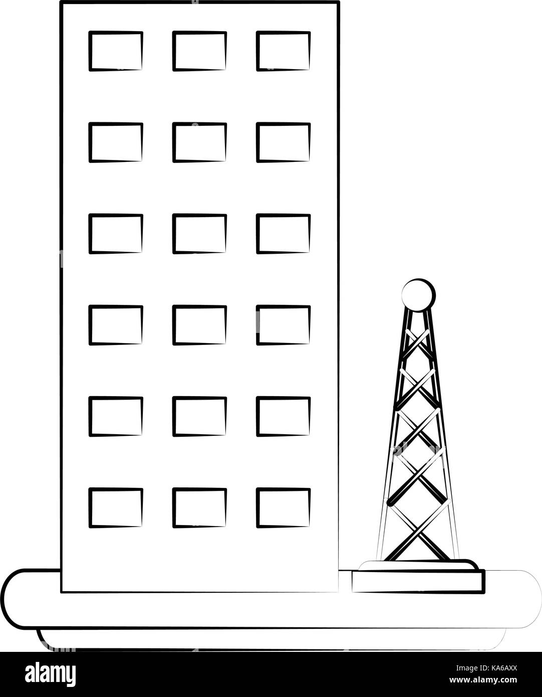 building with antenna Stock Vector Image & Art - Alamy