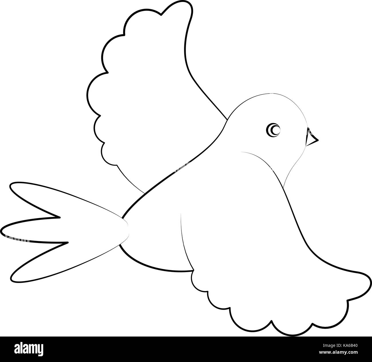 Dove As Symbol Of Peace Black and White Stock Photos & Images - Alamy