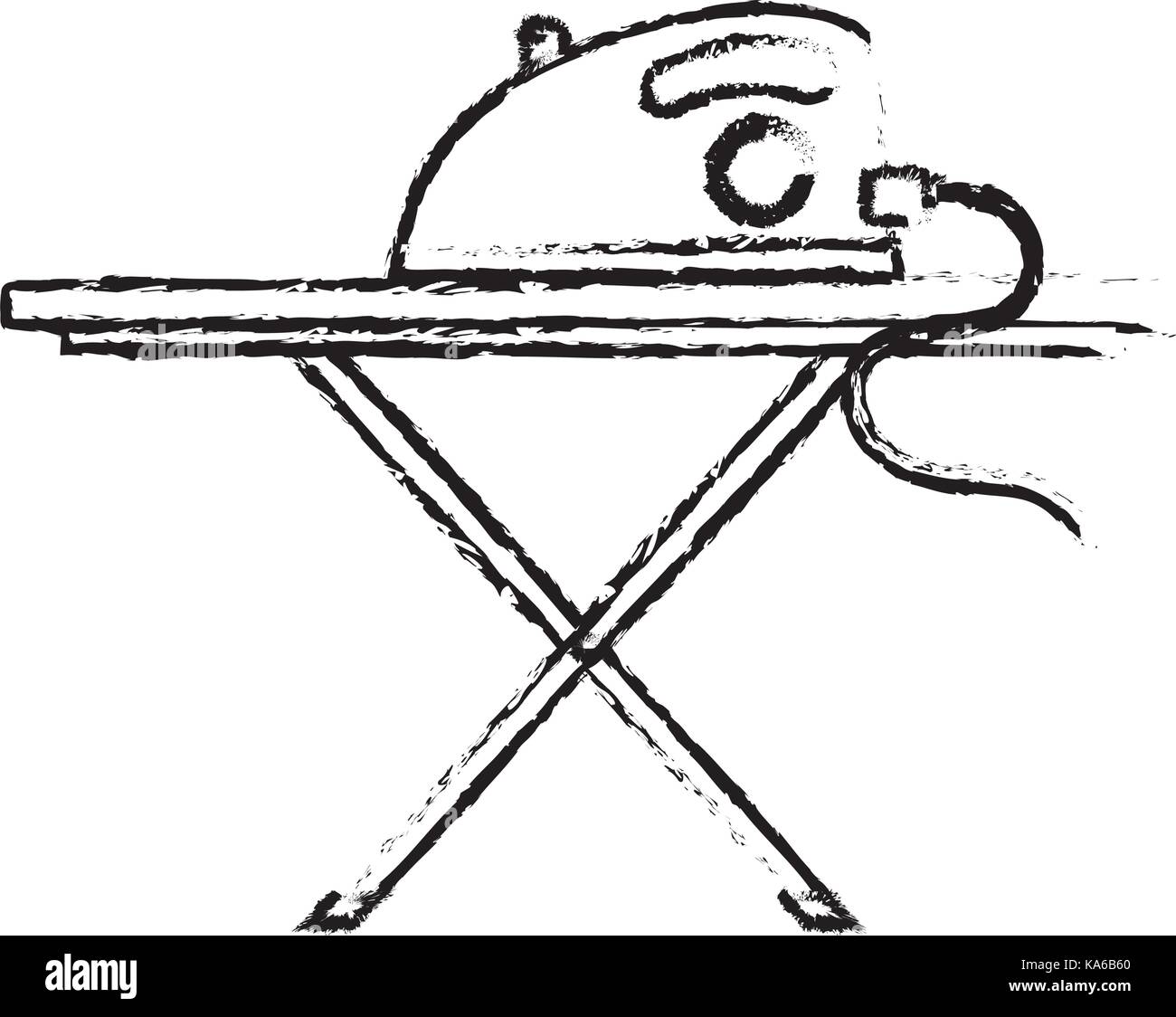 Iron board icon flat Black and White Stock Photos & Images - Alamy