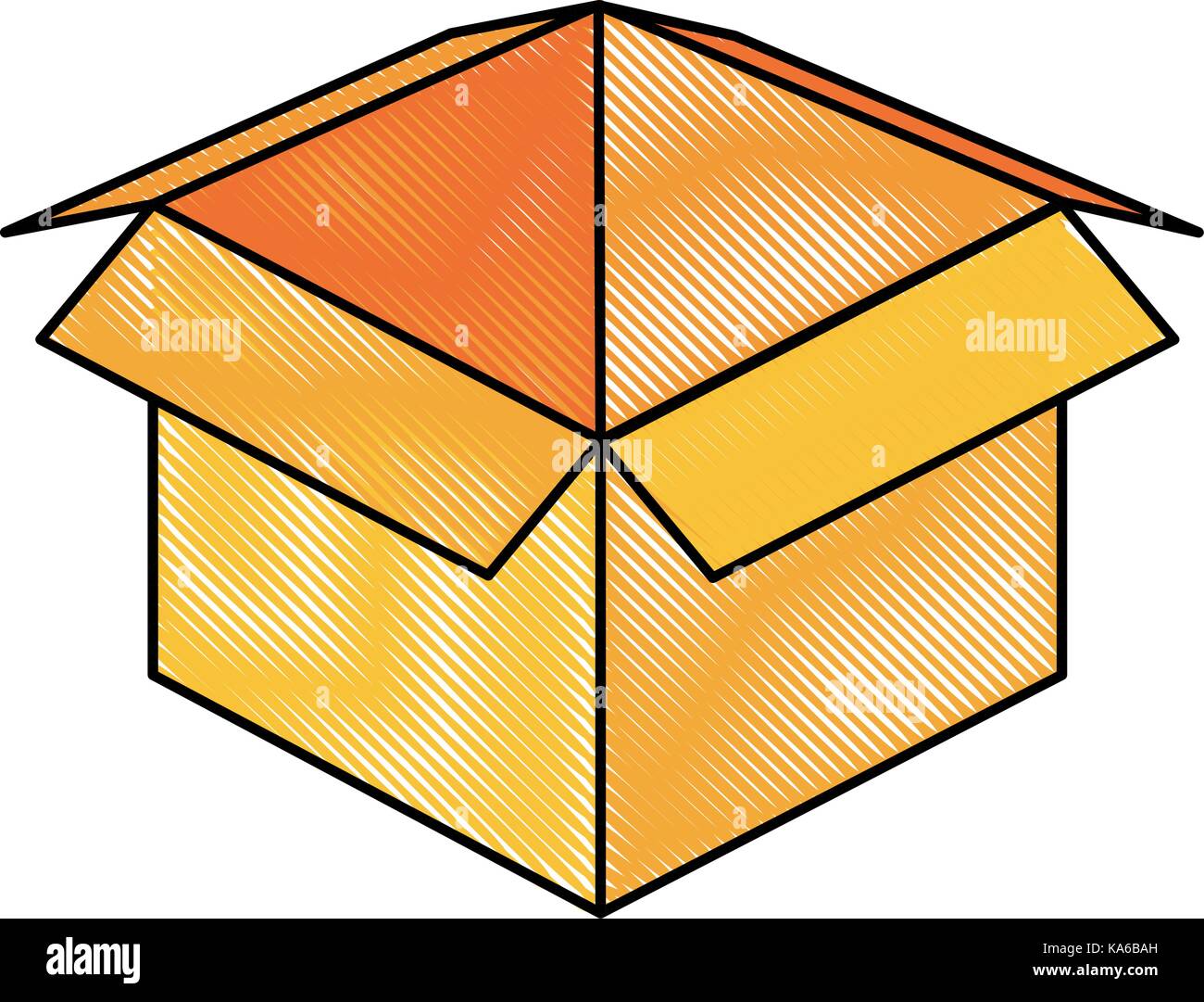 package delivery open box Stock Vector Image & Art - Alamy