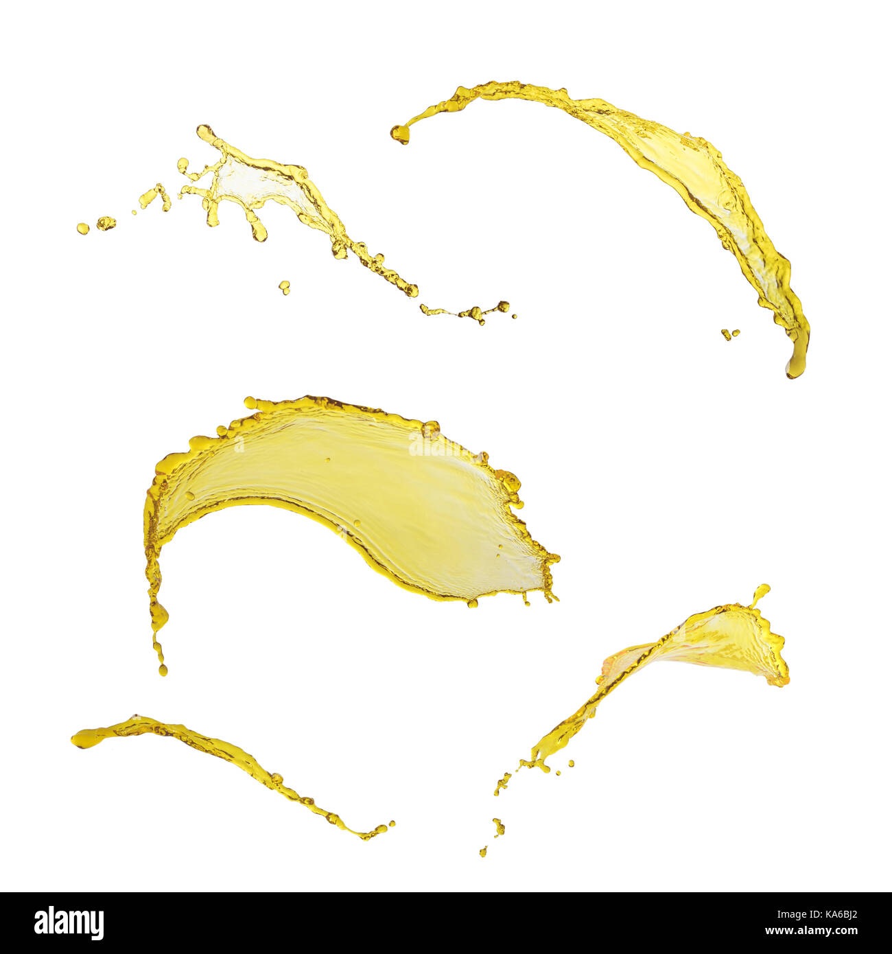 Beautiful collection of beautiful oil sprays isolated over white ...