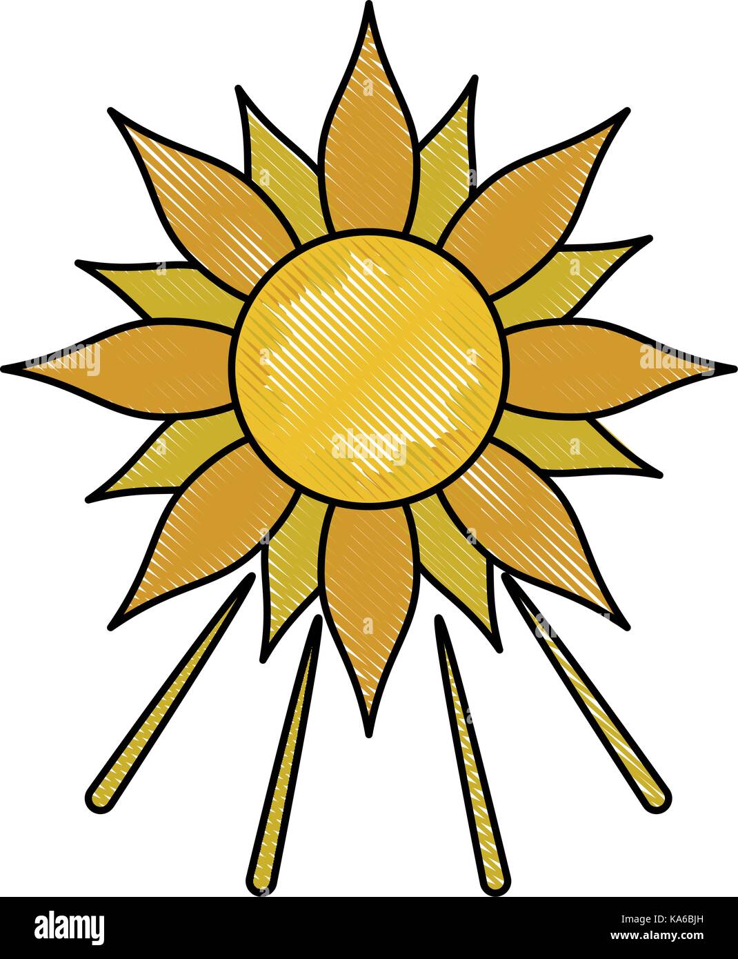 cartoon radiant summer sun Stock Vector Image & Art - Alamy