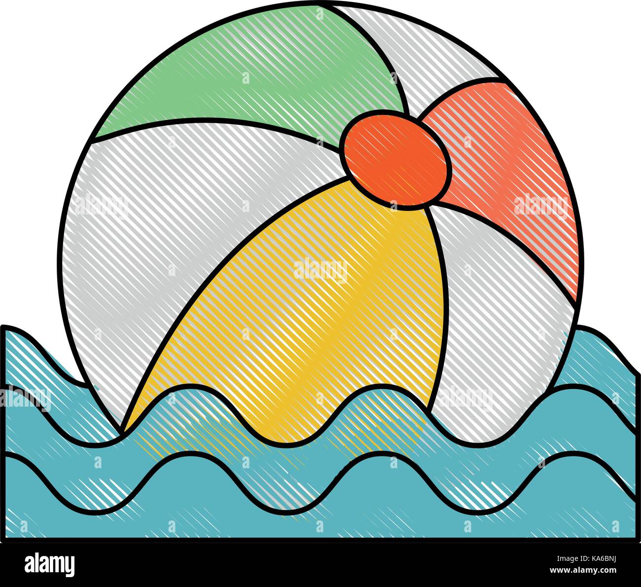 floating beach ball Stock Vector Image & Art - Alamy
