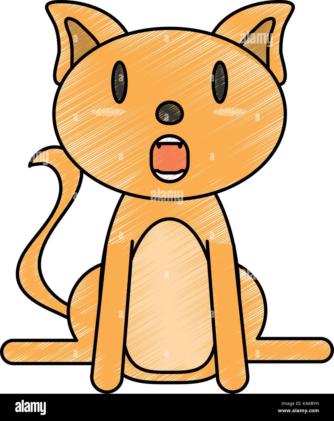 Funny cat surprised Stock Vector Images - Alamy