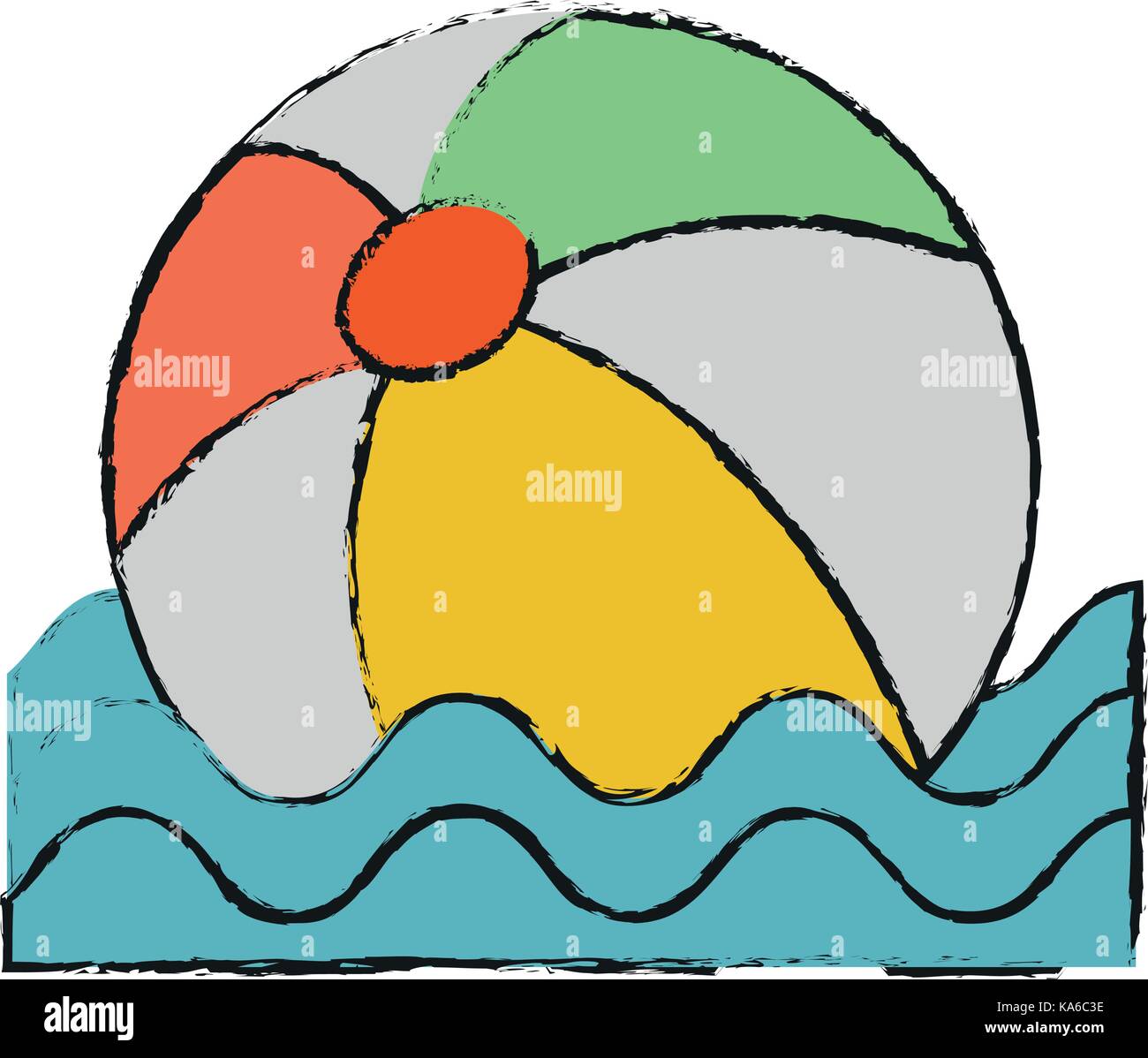floating beach ball Stock Vector Image & Art - Alamy