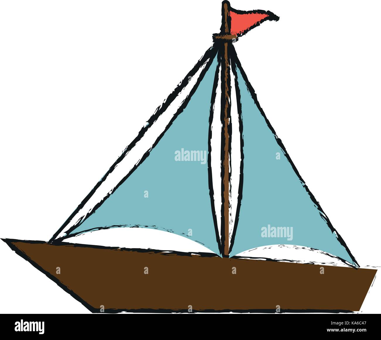 sailboat surf drawing Stock Vector Image & Art - Alamy