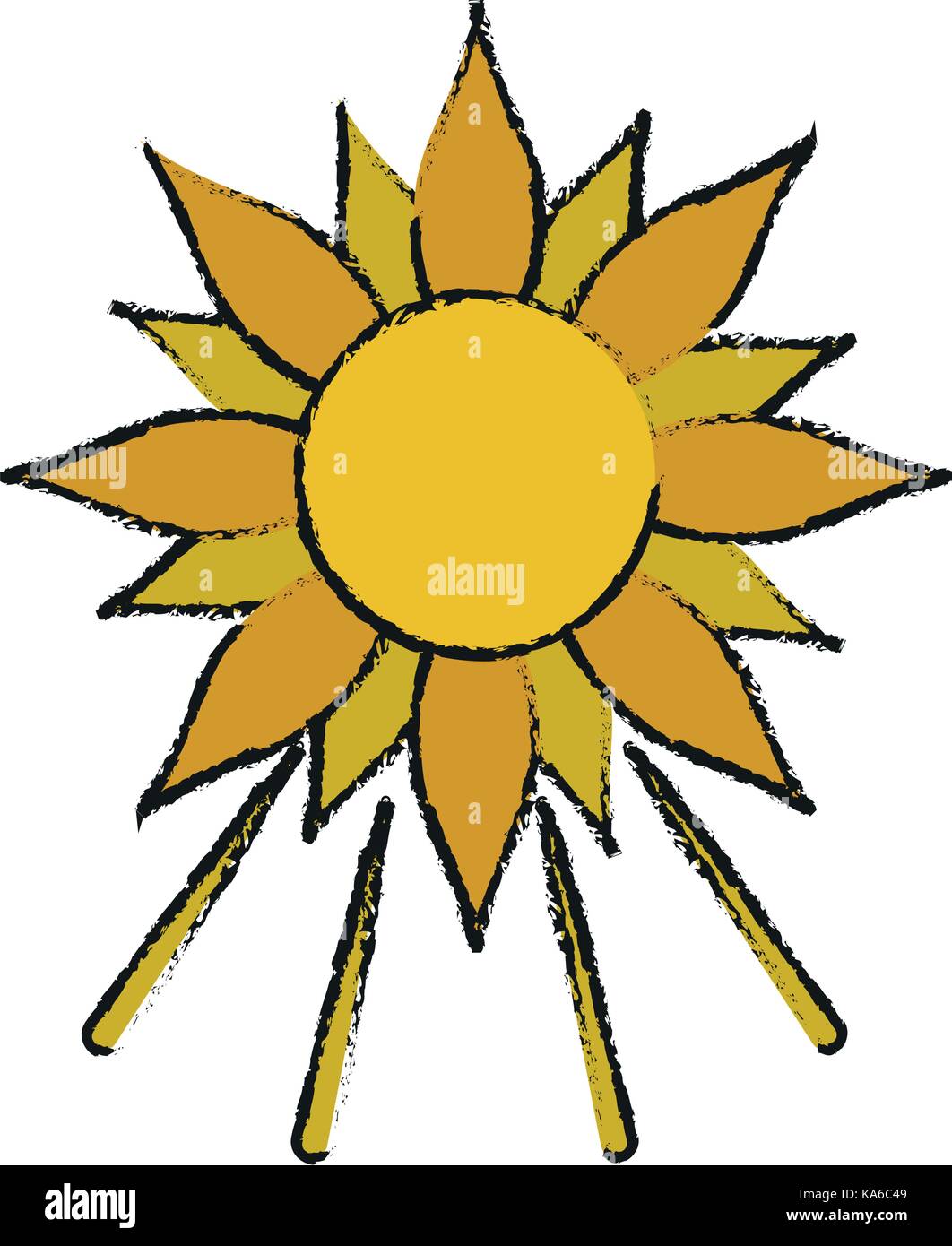 cartoon radiant summer sun Stock Vector Image & Art - Alamy