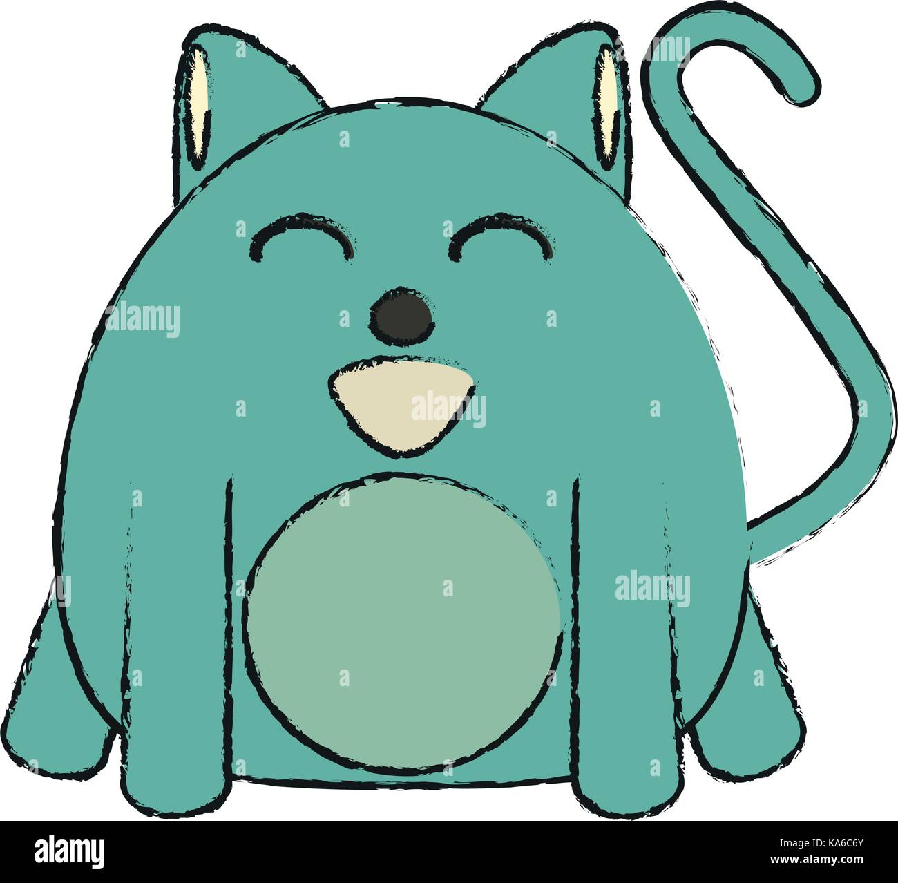 smiling pet cat Stock Vector Image & Art - Alamy