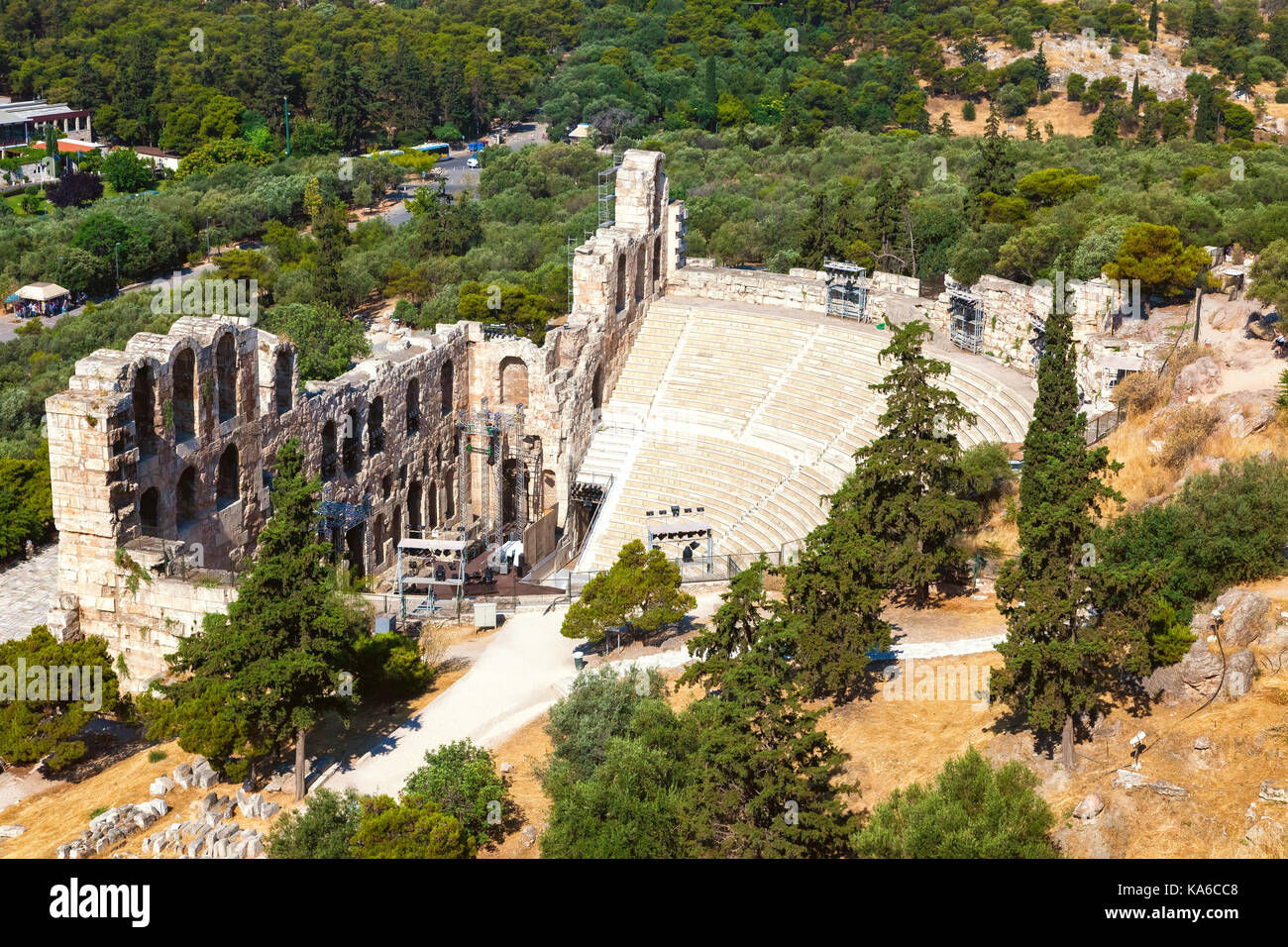 Odeon of Herodes Atticus in Acropolis of Athens Stock Photo - Alamy