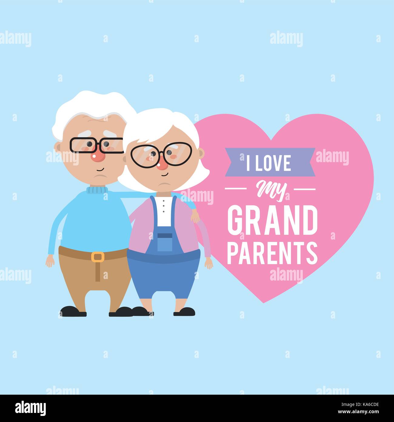 i love my grandparents celebration design Stock Vector Image & Art - Alamy