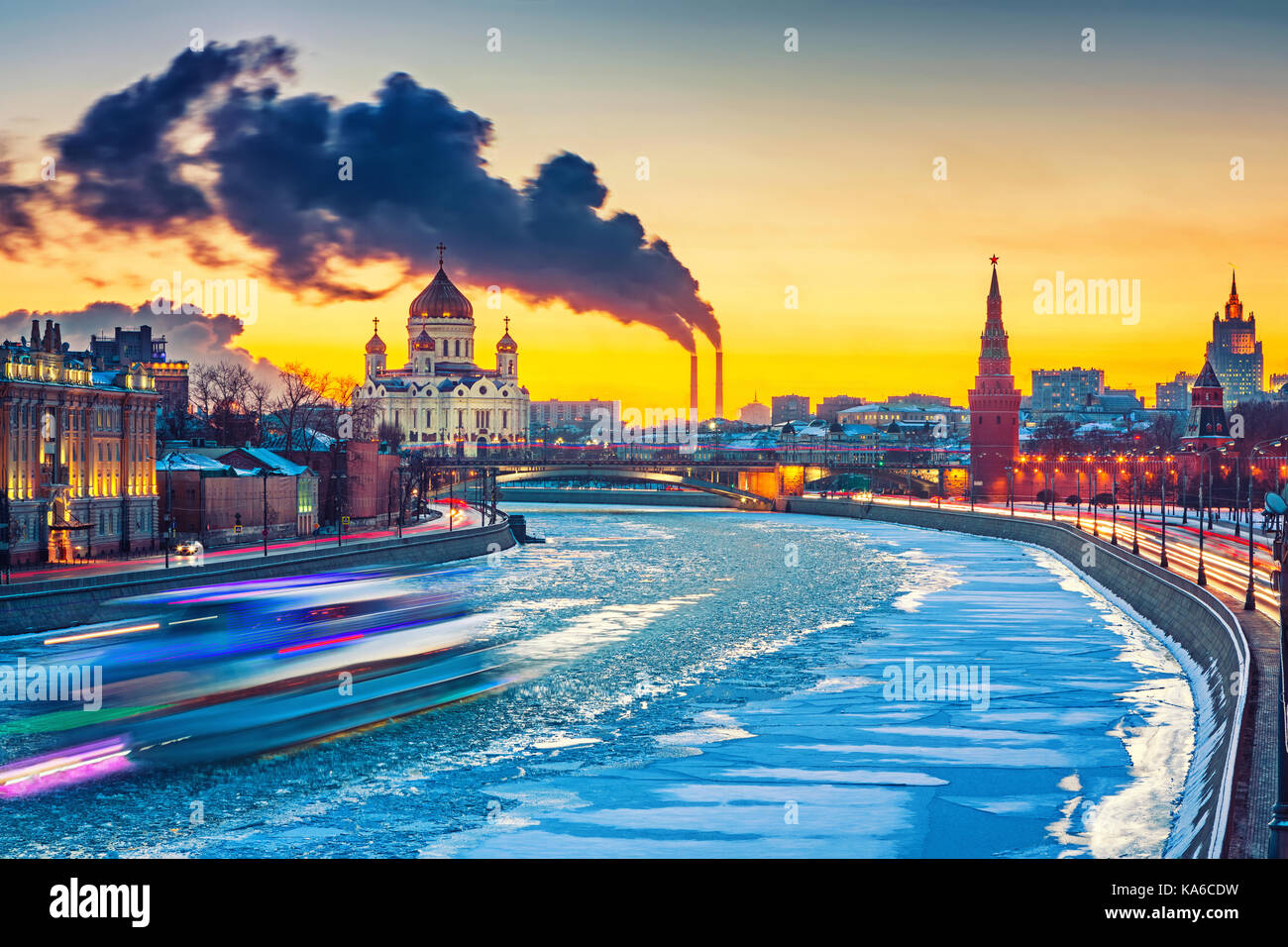 Winter in Moscow city Stock Photo - Alamy