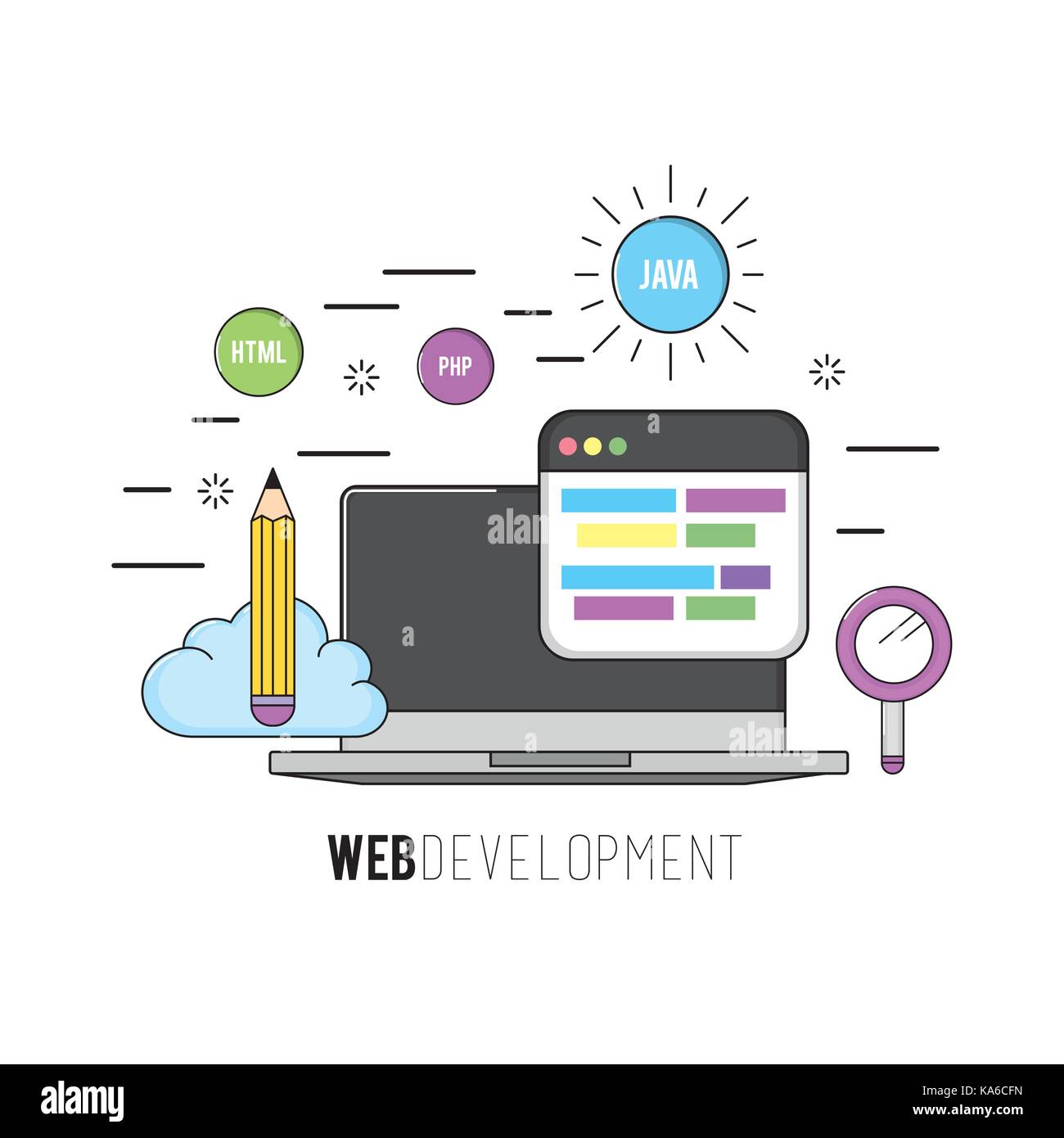 Pencil code Stock Vector Images - Alamy