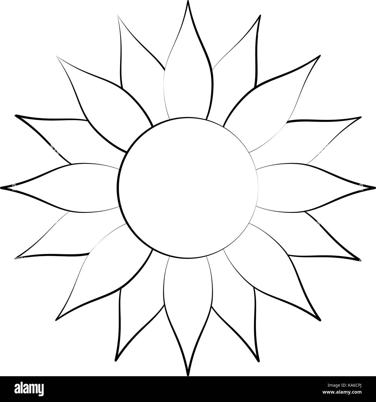 cartoon radiant summer sun Stock Vector Image & Art - Alamy