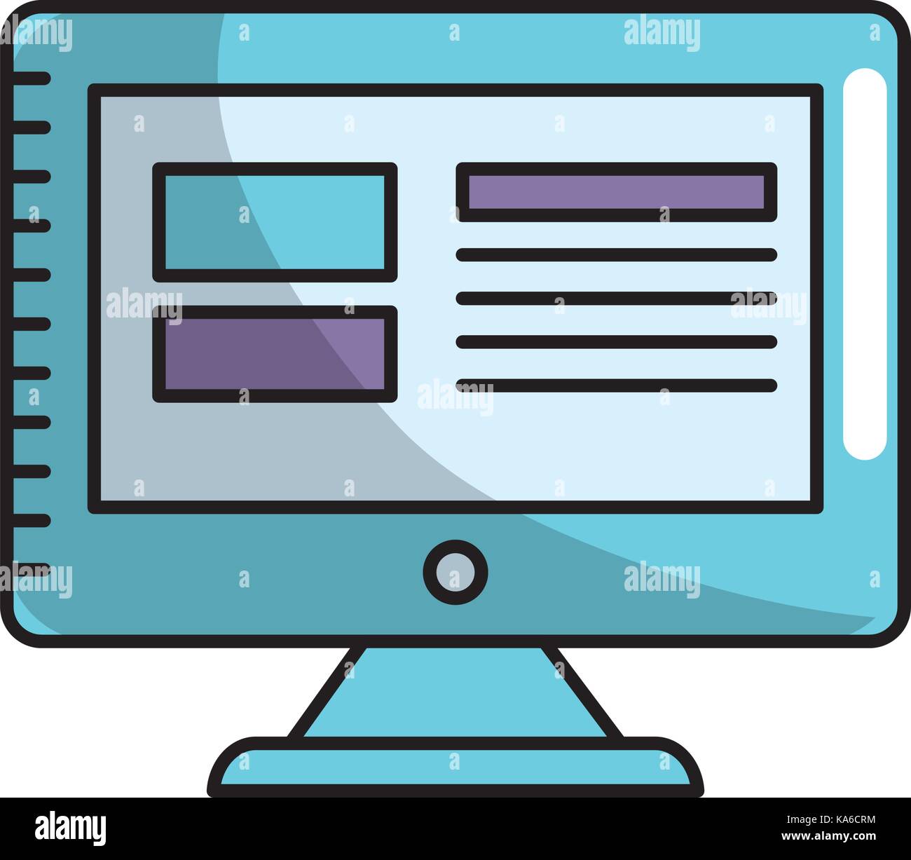 computer screen technology with electronic information Stock Vector ...