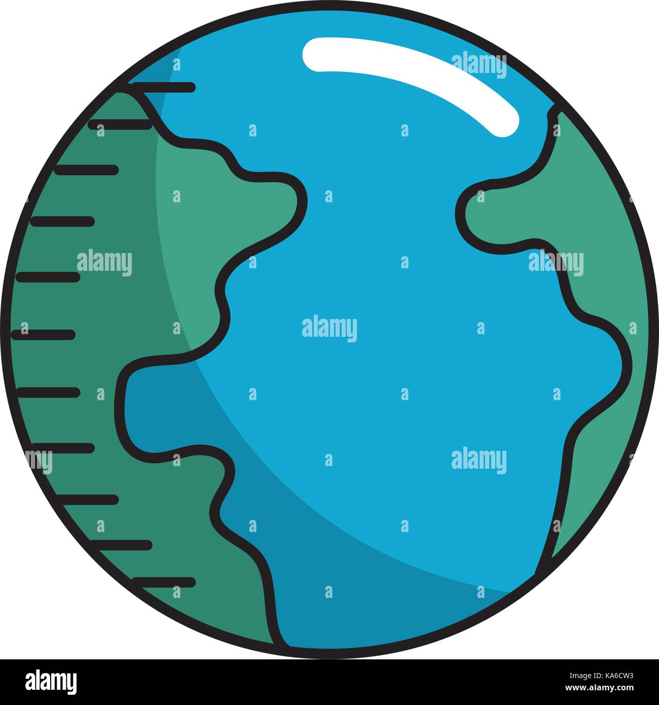 earth planet with geography ocean map Stock Vector Image & Art - Alamy