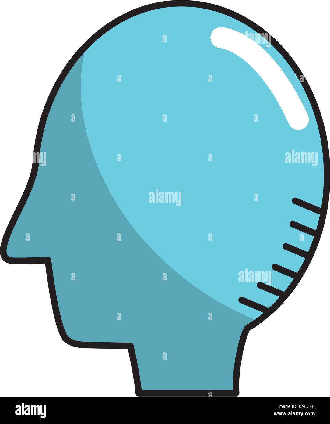 silhouette side man head design Stock Vector Image & Art - Alamy