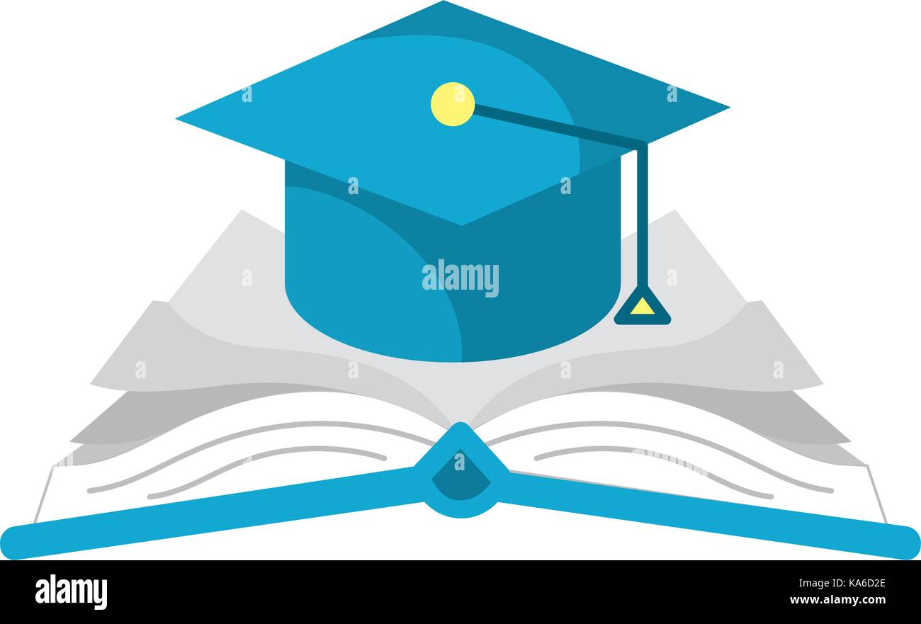 cap graduation over open book Stock Vector Image & Art - Alamy