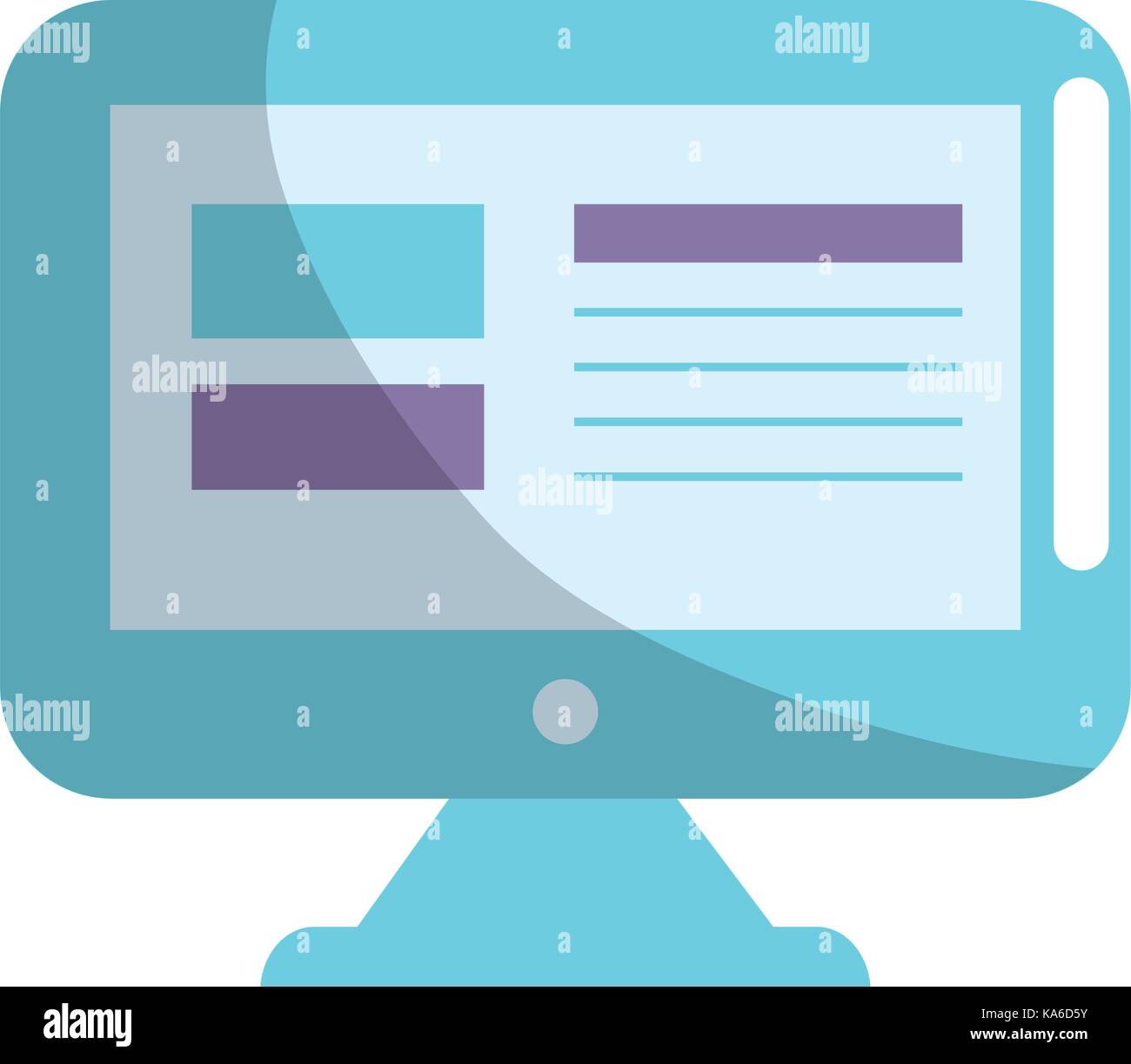 computer screen technology with electronic information Stock Vector ...