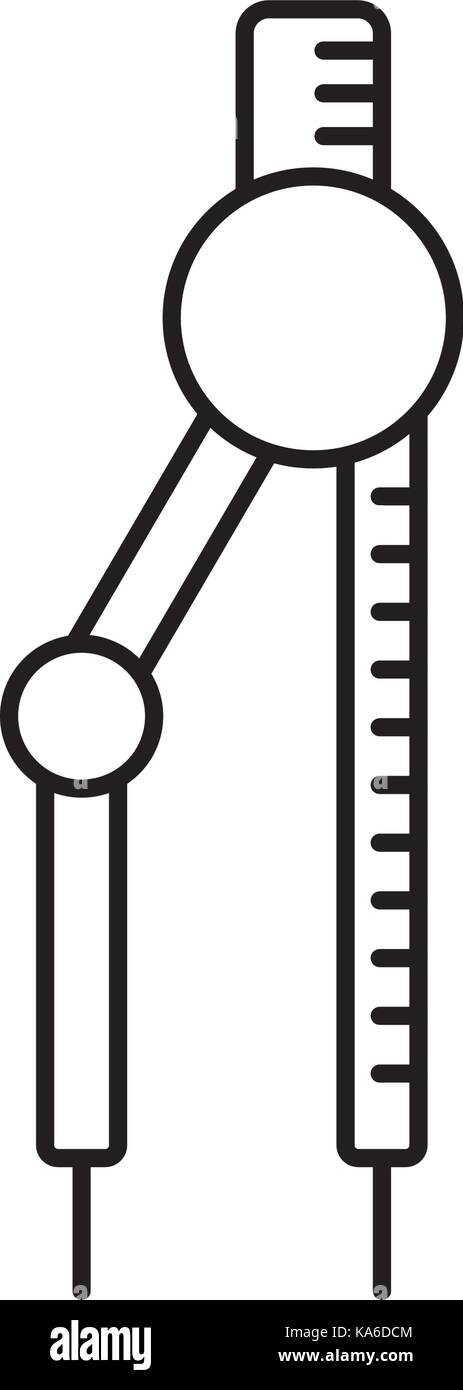 line compass school tool design to study Stock Vector Image & Art - Alamy