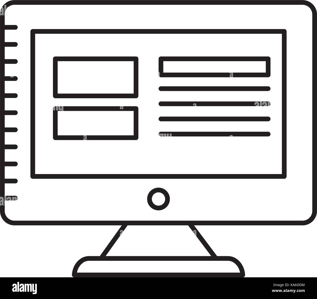 line computer screen technology with electronic information Stock ...