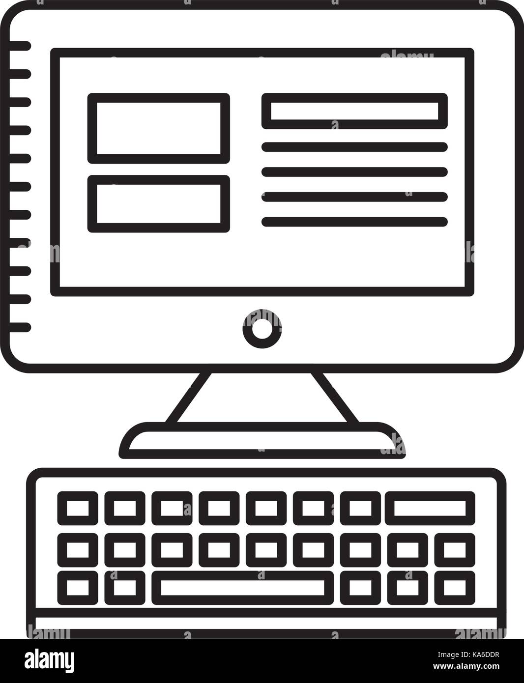 line computer technology with electronic information Stock Vector Image ...