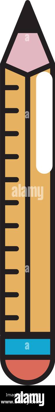 pencil school tool object design Stock Vector Image & Art - Alamy