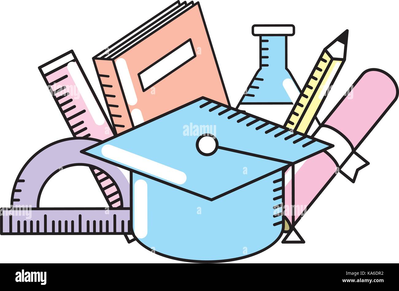 school tool elements to education study Stock Vector Image & Art - Alamy
