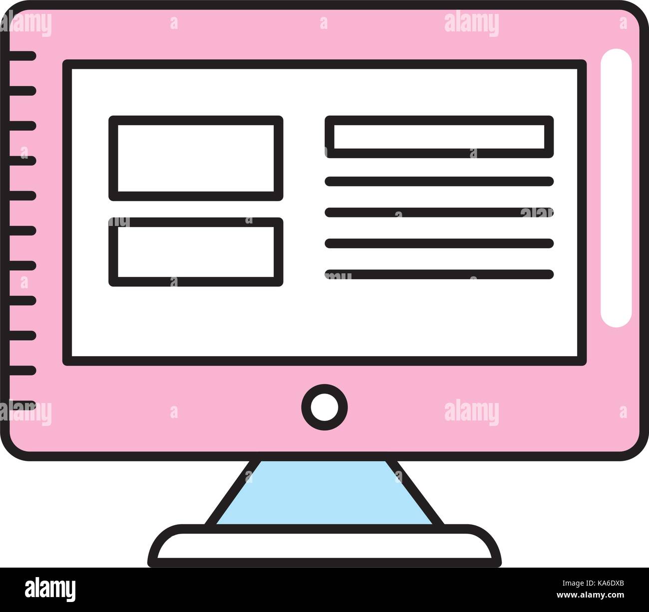 computer screen technology with electronic information Stock Vector ...