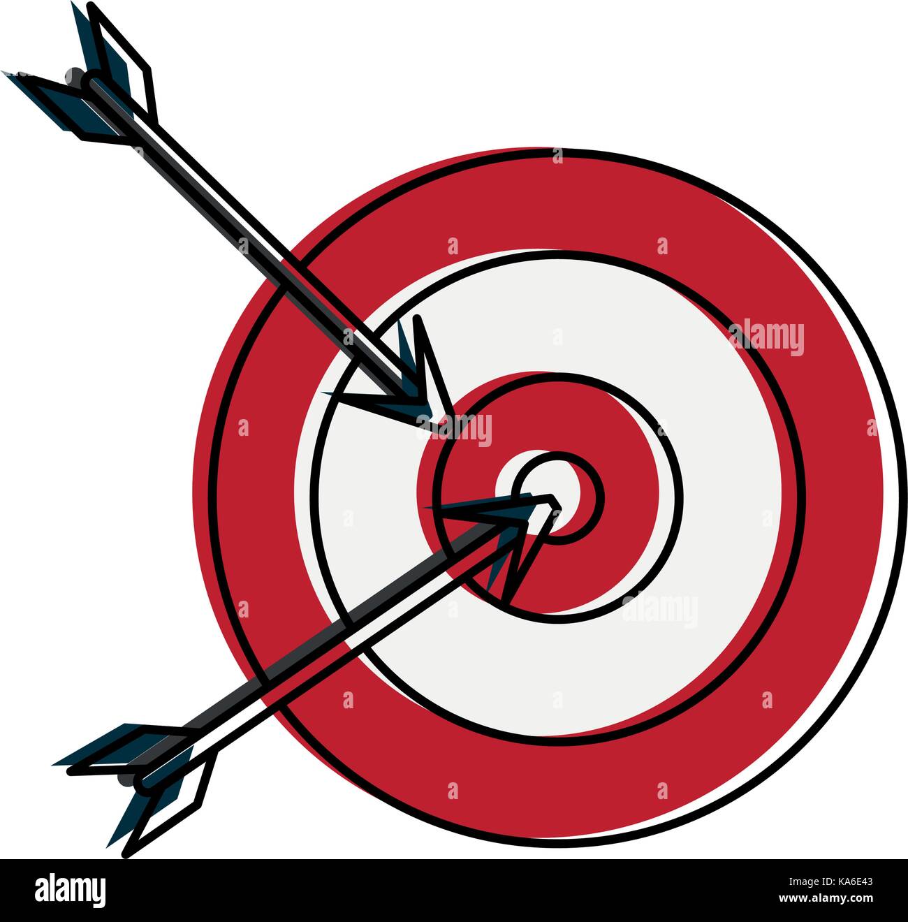 darts on bullseye icon image Stock Vector Image & Art - Alamy
