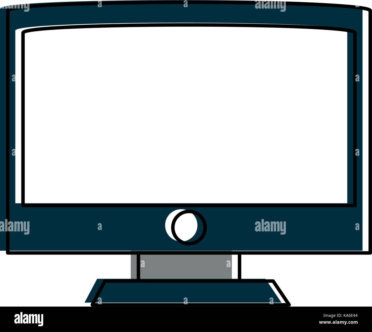 computer monitor with blank screen icon image Stock Vector Image & Art ...