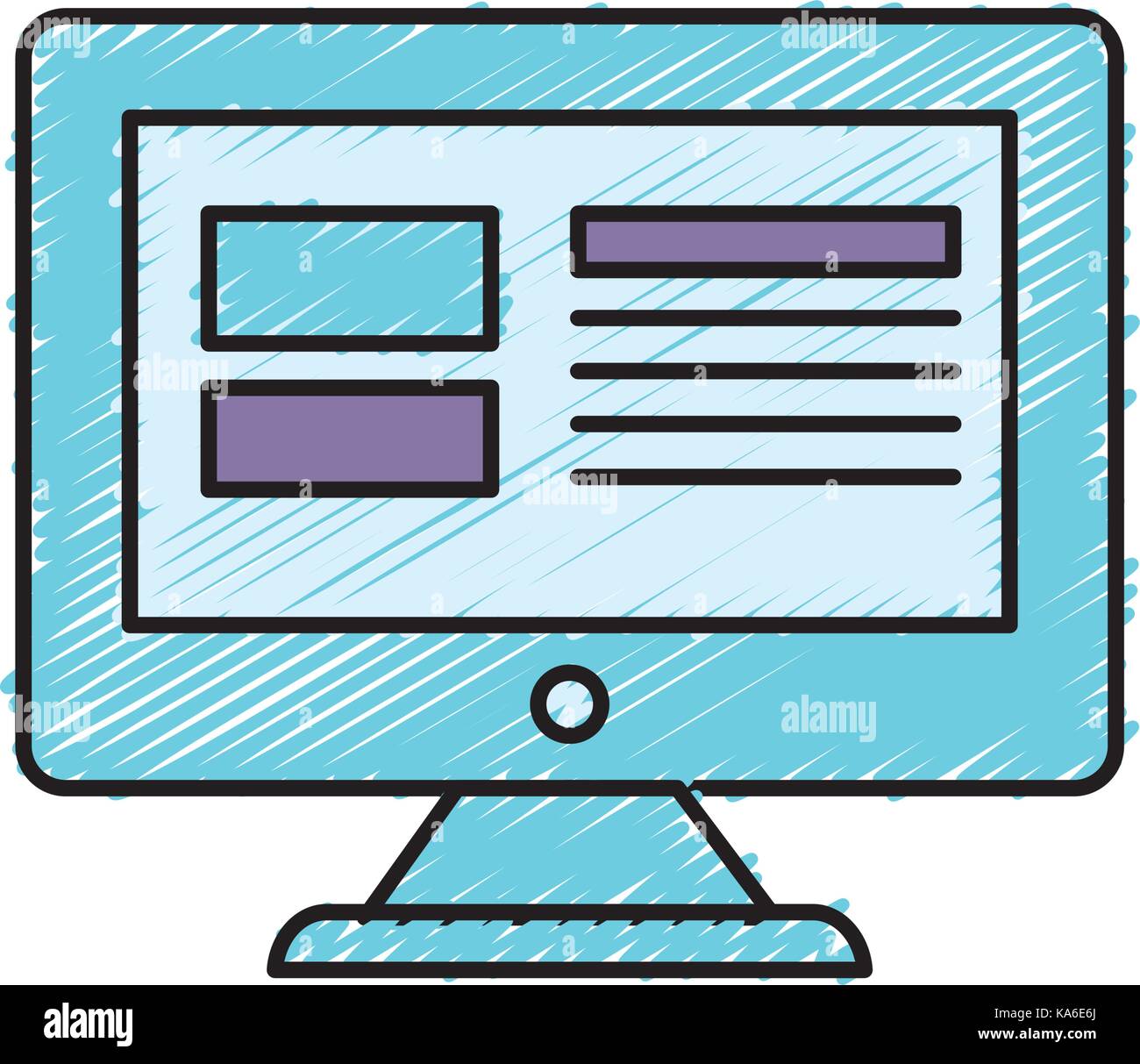 computer screen technology with electronic information Stock Vector ...