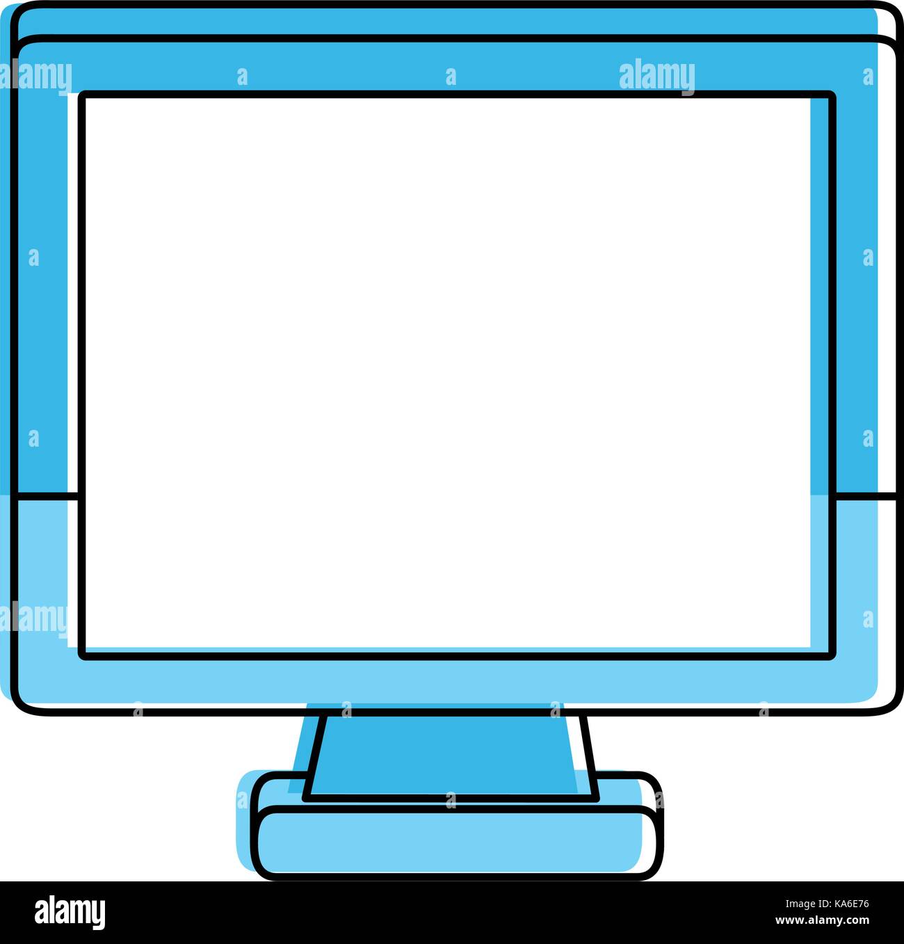 computer monitor with blank screen icon image Stock Vector Image & Art ...