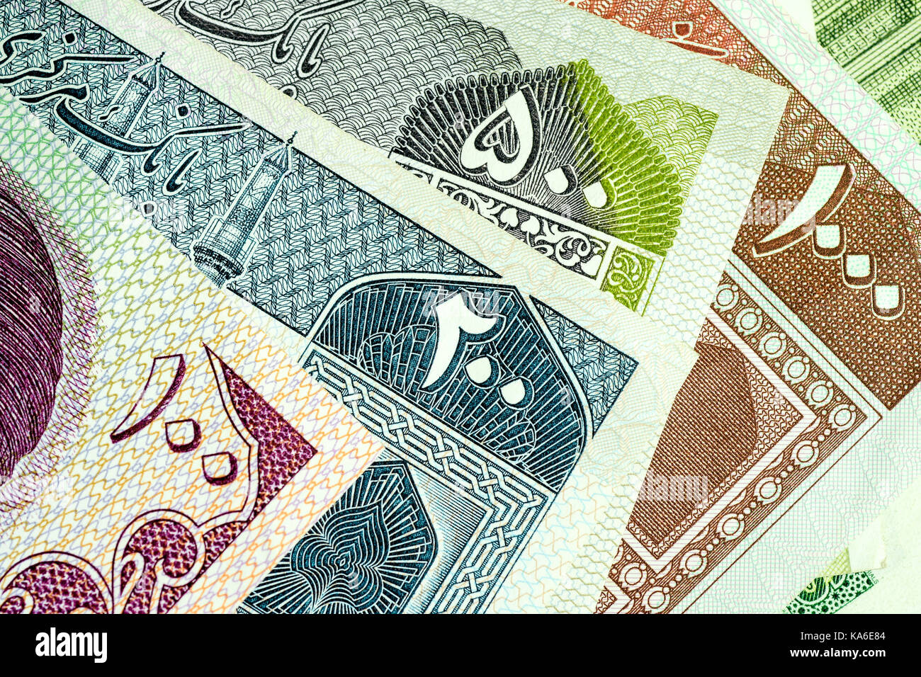 Close-up Iranian banknote and currency, Rials, Islamic Republic of Iran ...