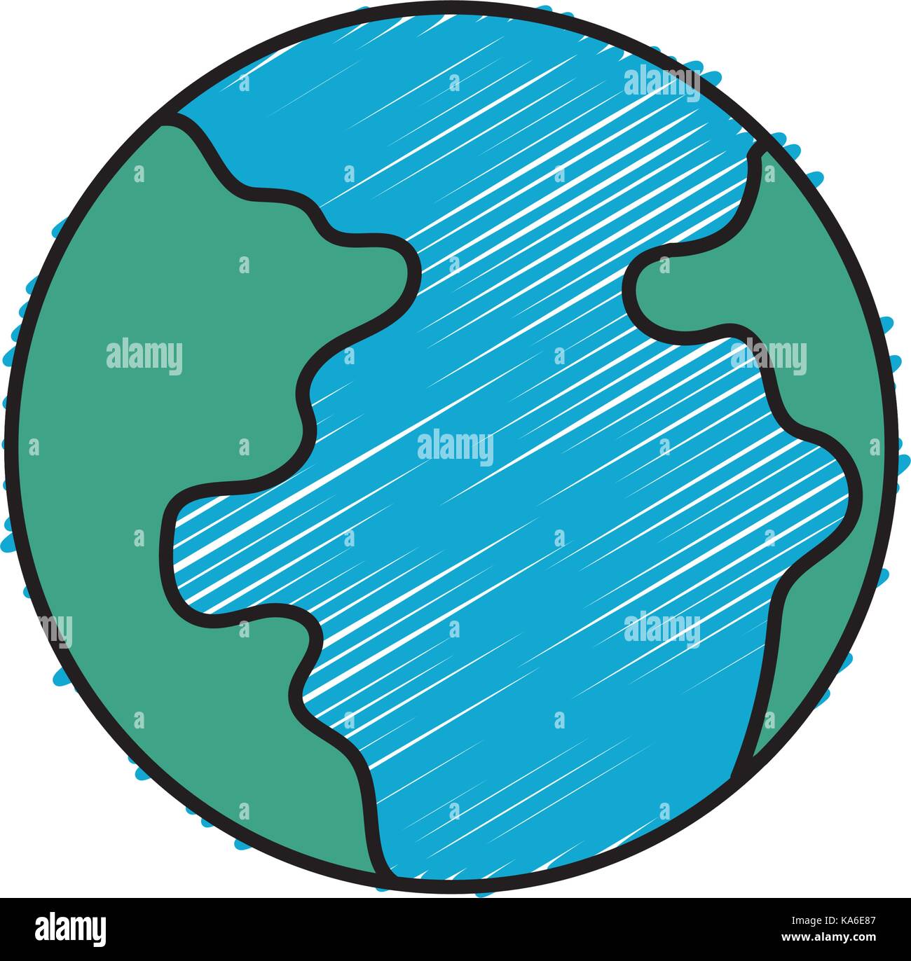 earth planet with geography ocean map Stock Vector Image & Art - Alamy