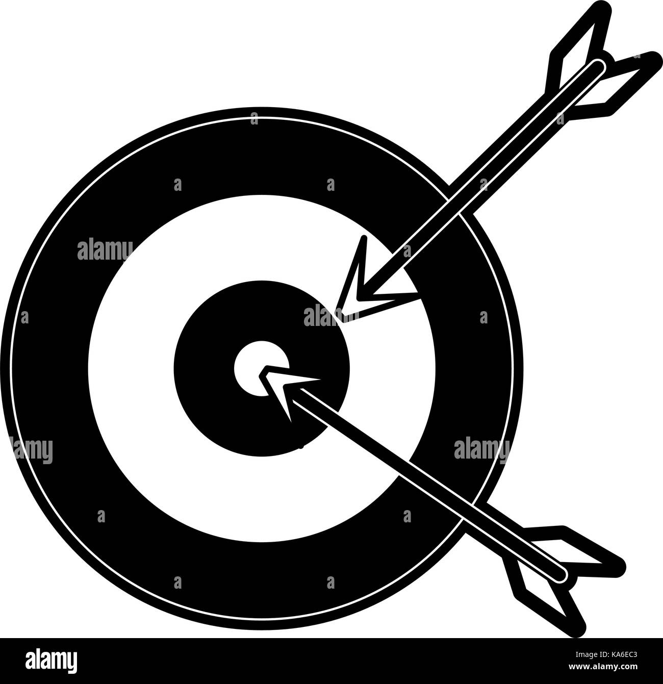 darts on bullseye icon image Stock Vector Image & Art - Alamy